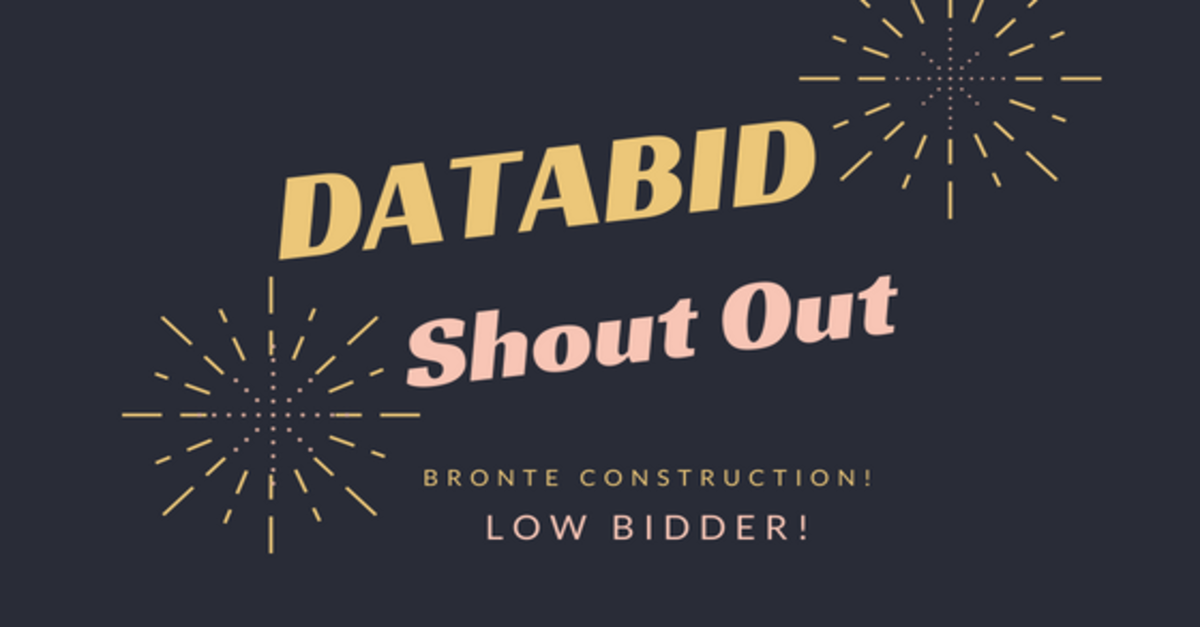 DataBid Shout Out - Bronte Construction